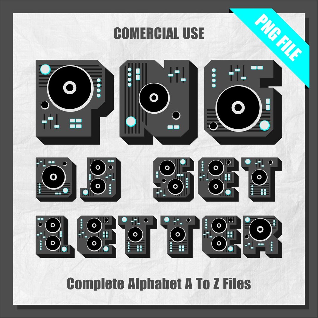 Dj Set Clipart, Dj Set Letter PNG, Dj Set Alphabet, Alphabet Clipart ...