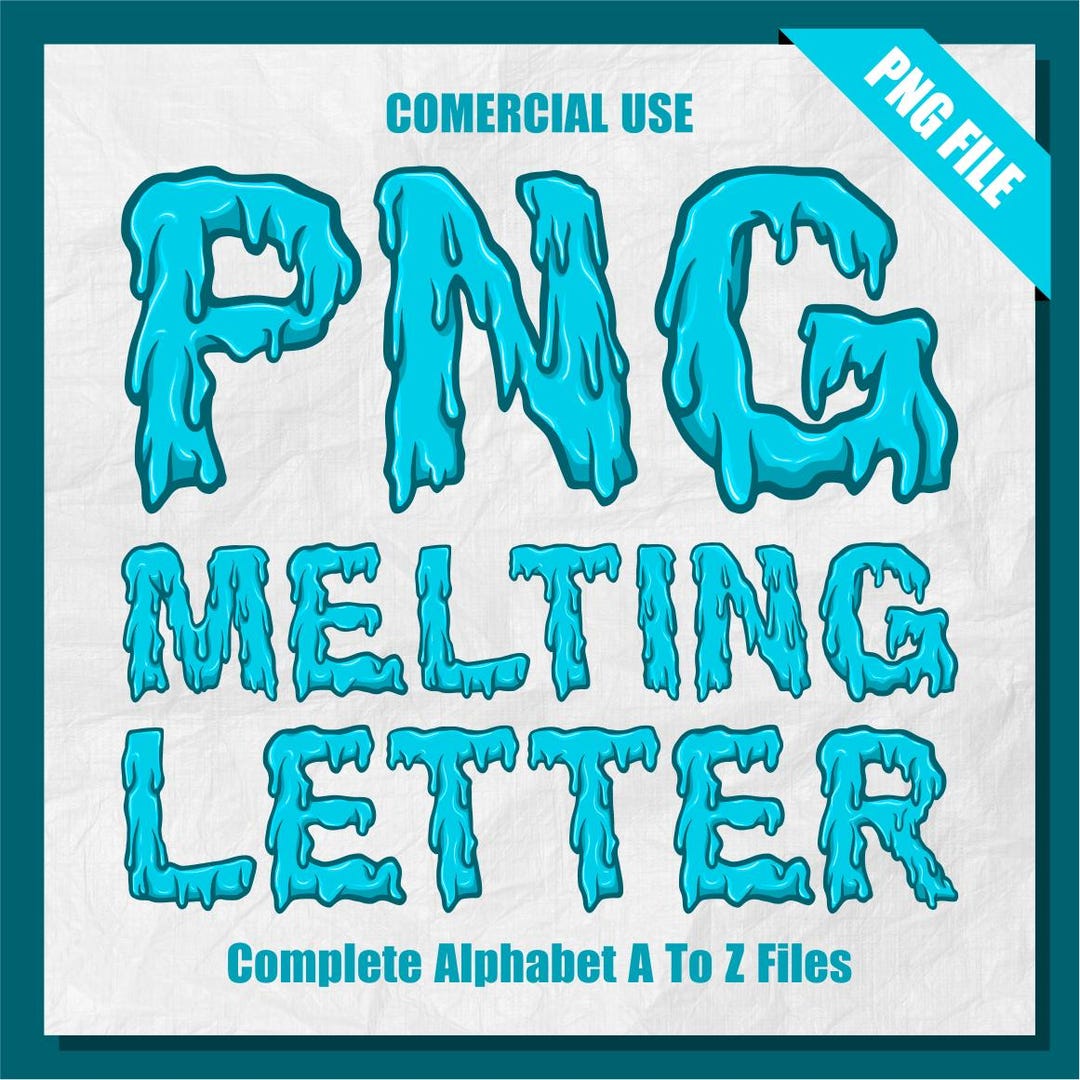 Melting Drop Clipart, Dropping Letter PNG, Melt Alphabet, Alphabet ...