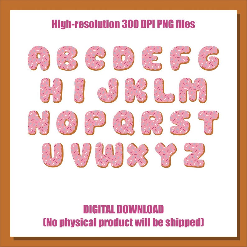 Donut Clipart, Donut PNG, Donut Alphabet, Donut Letter, Alphabet ...