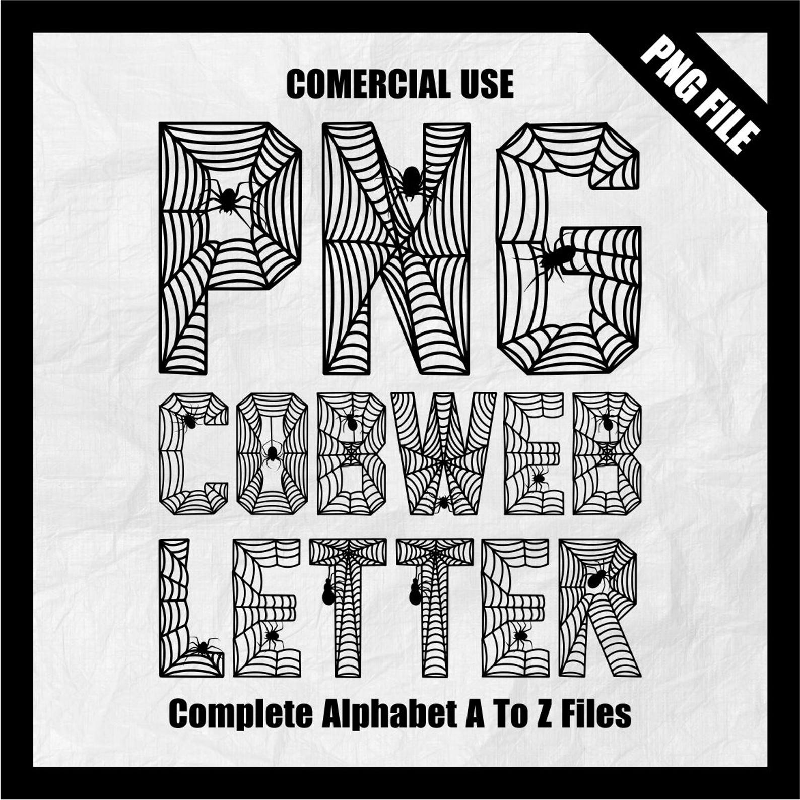 Cobweb Clipart, Spider Letter PNG, Spider Web Alphabet, Alphabet ...