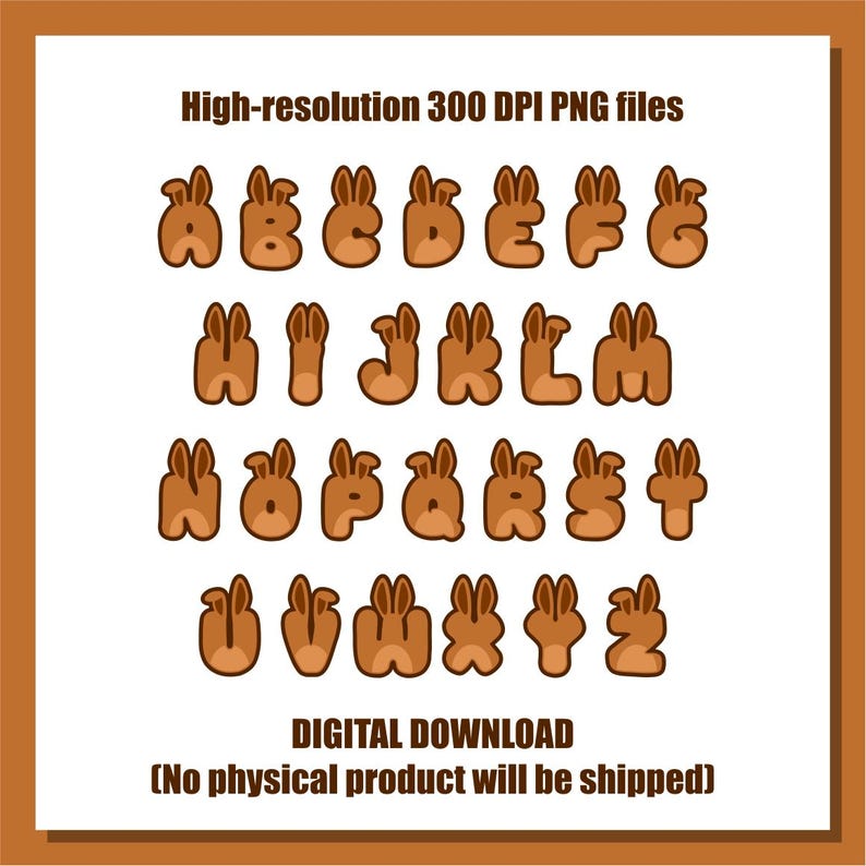 Bunny Clipart, Rabbit Letter PNG, Ear Bunny Alphabet, Alphabet Clipart ...