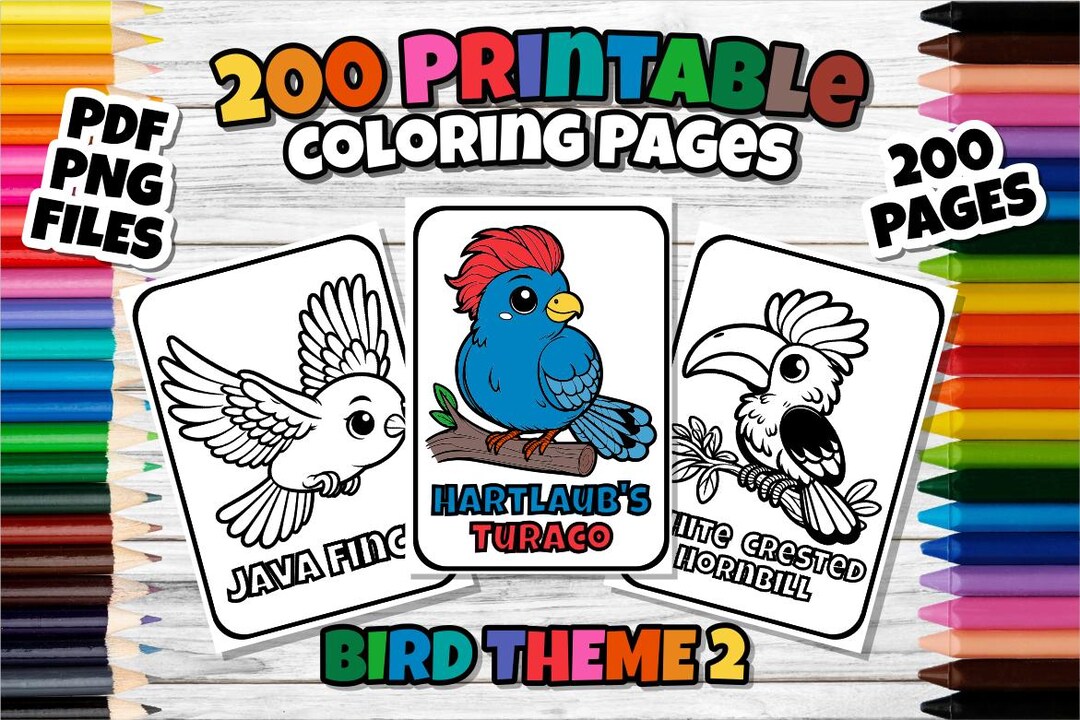 200 Printable Bird Theme Animal Coloring Pages - Fun & Creative ...