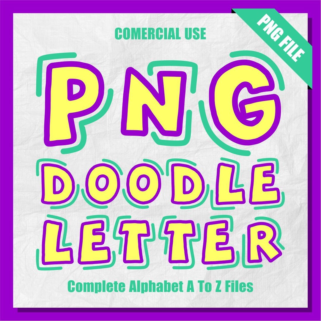 Doodle Clipart, Doodle Letter PNG, Doodle Alphabet, Alphabet Clipart ...
