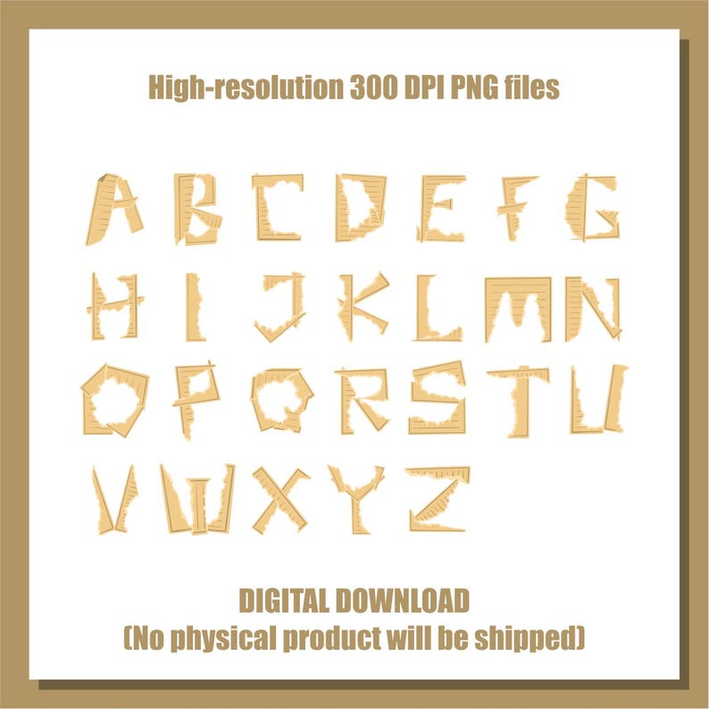 Torn Paper Clipart, Torn Paper PNG, Ripped Paper Alphabet, Paper Letter ...