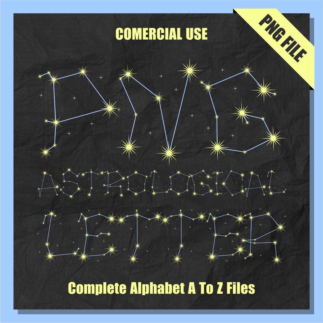 Astrological Star Clipart, Star Letter PNG, Star Alphabet, Alphabet ...