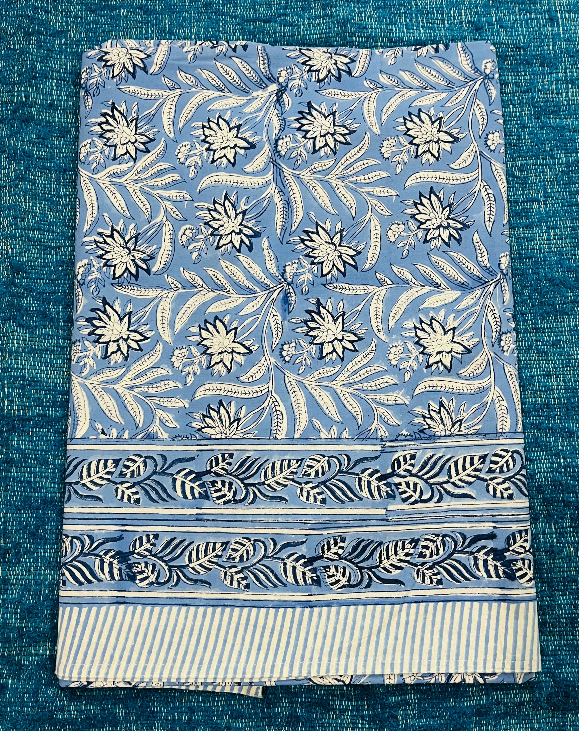 Handmade Indian Block Print Cotton Bedsheet Set: Floral Bedding - Etsy