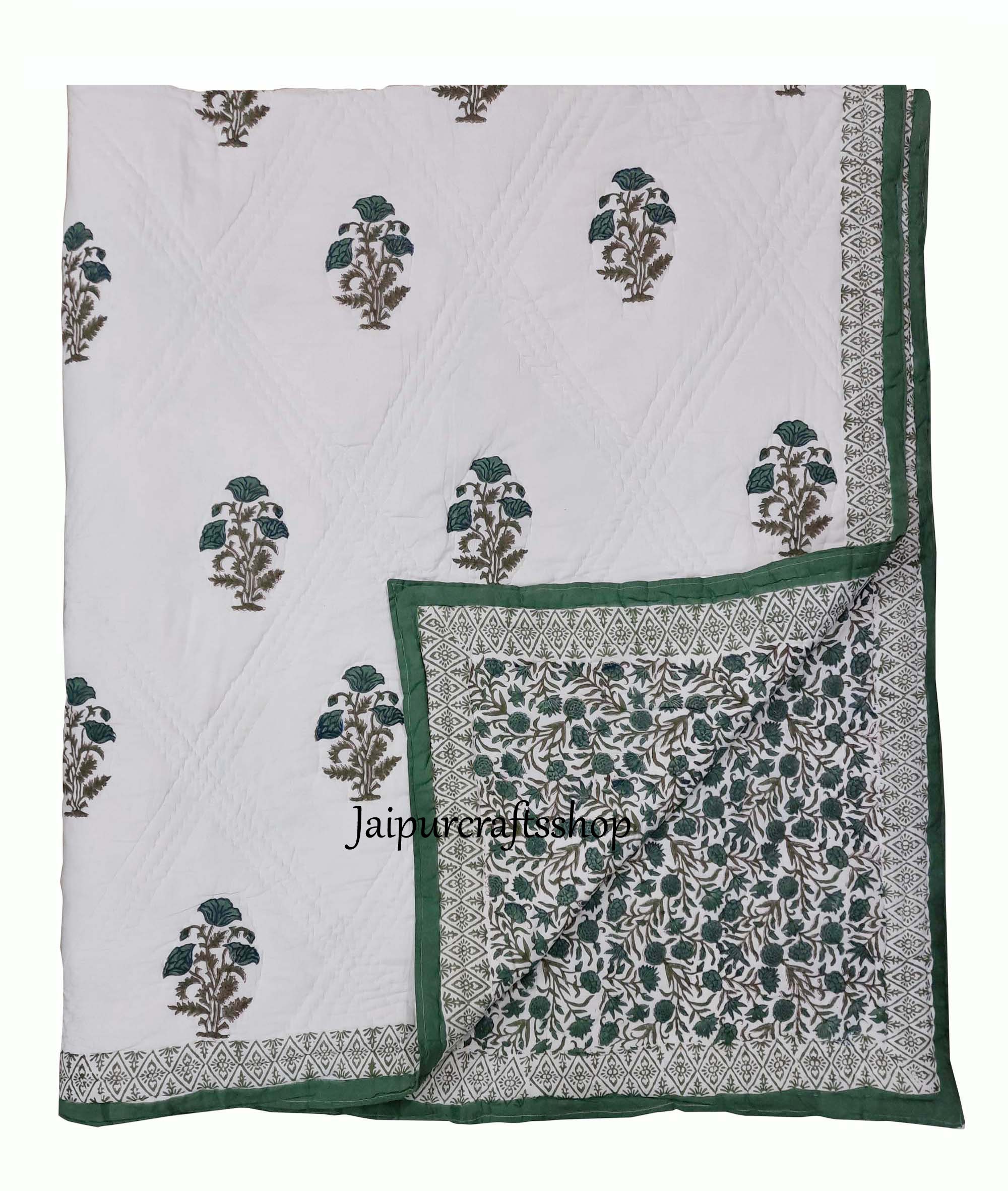 Indian Reversible Quilt, Kantha Quilt, Handmade Rajai, Jaipur Quilt ...