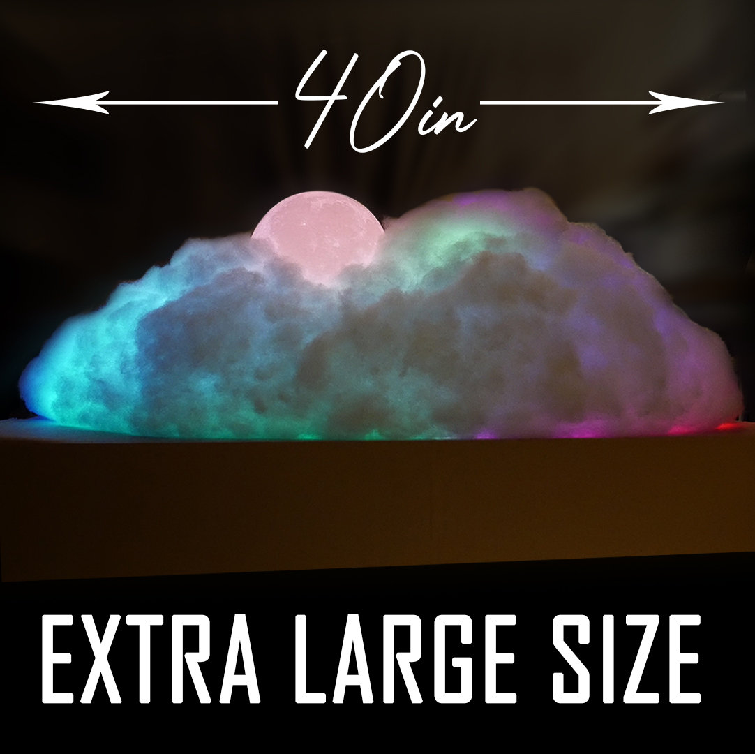 Lighting Large Size Cloud Lamp with Bluetooth and Stereo Speakers Storm ...