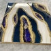 Blue, White & Gold Geode Art II, Geode Painting, Resin Geode Art With ...