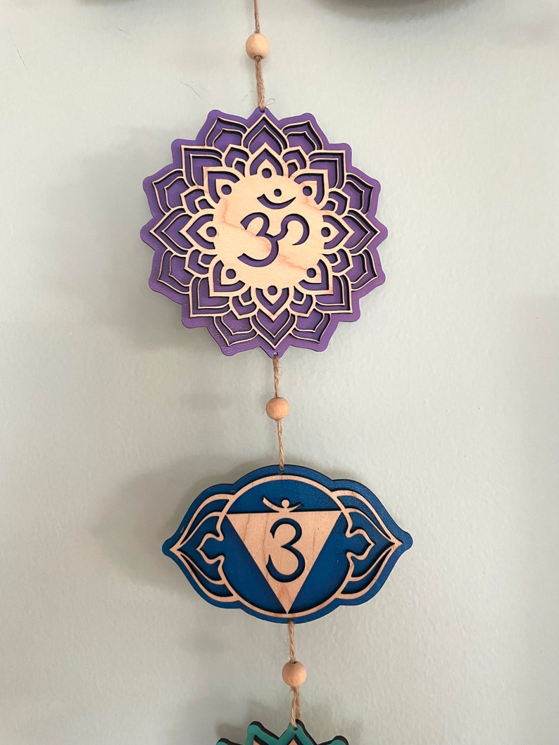 7 Chakra Wood Wall Hanging - Etsy