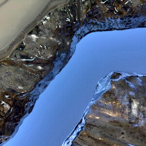 White & Chrome Broken Slab, Geode Art, Geode Painting, Resin - Etsy