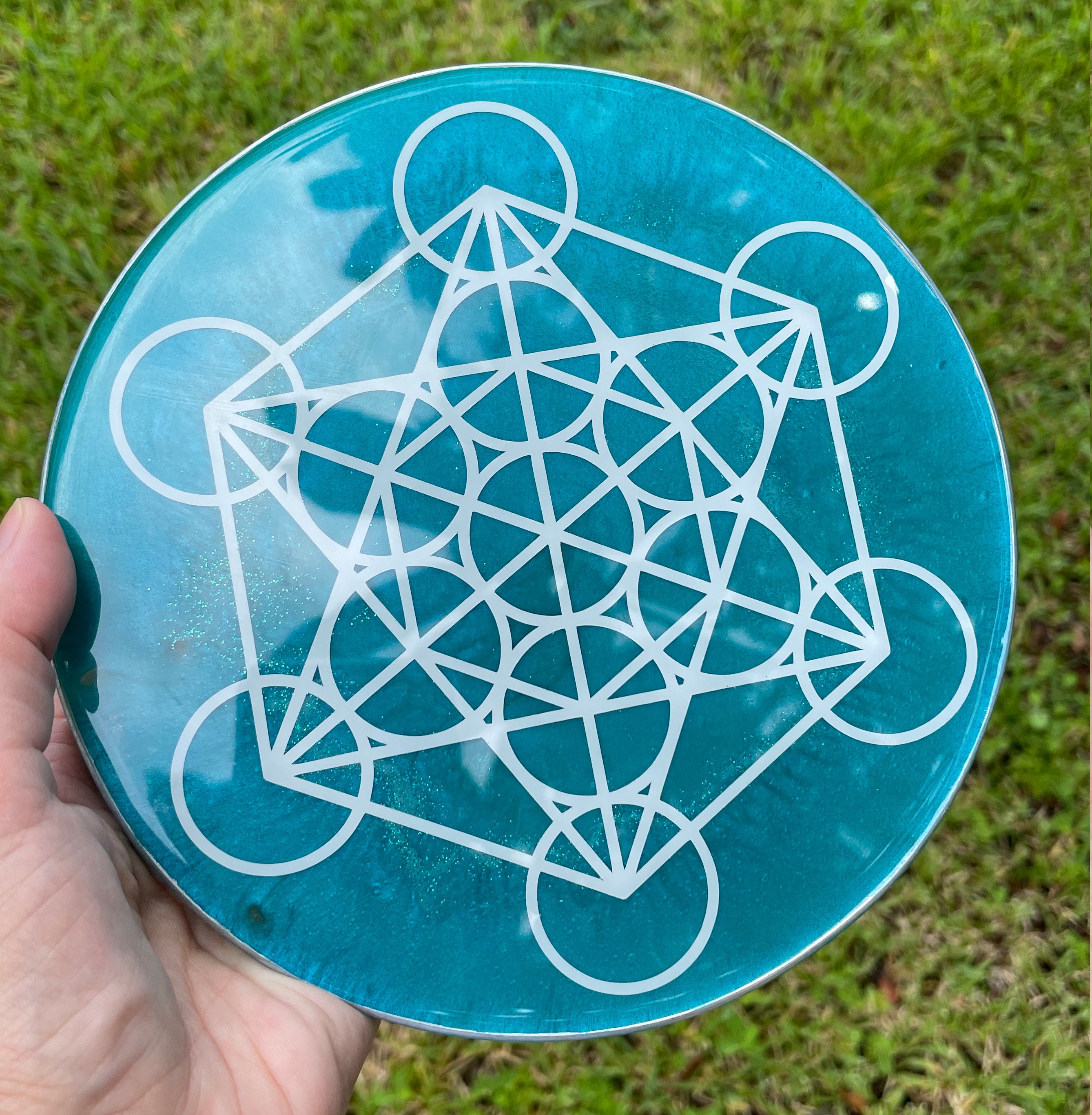 Crystal Grid, Sacred Geometry, 3 Layers, Resin - Etsy