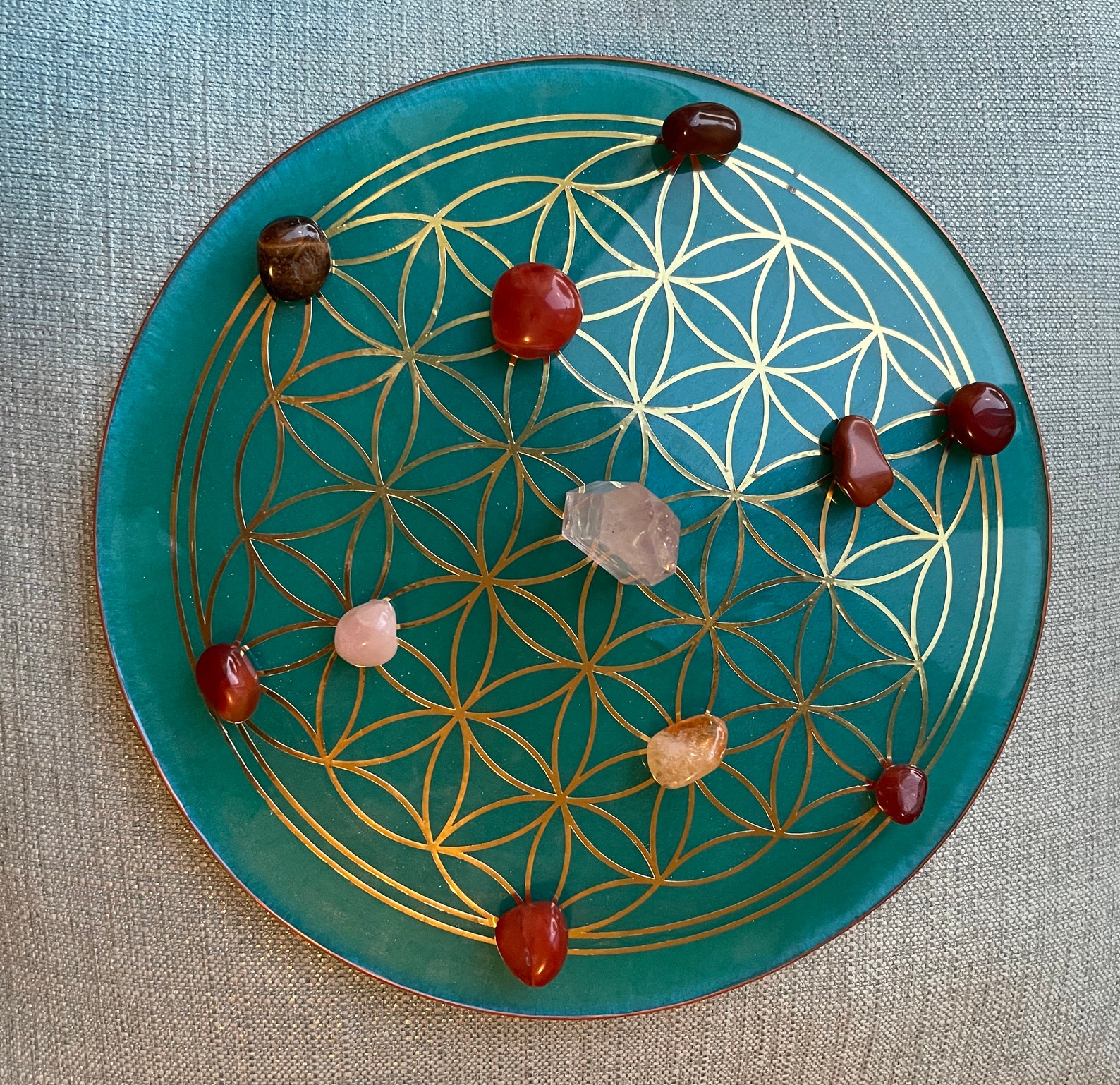 Crystal Grid, Sacred Geometry, Flower of Life, Resin - Etsy