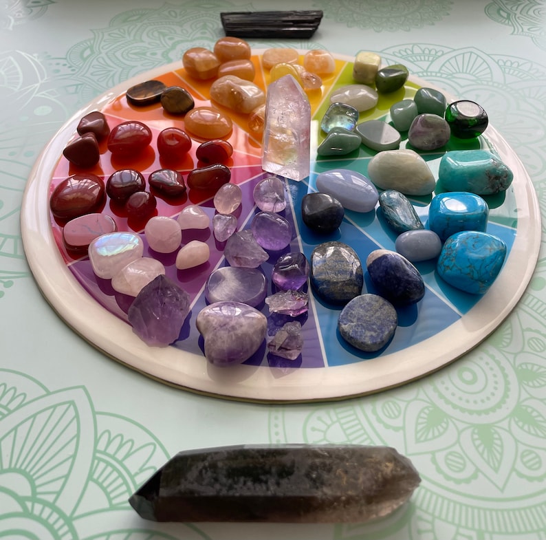 Color Wheel, Sacred Geometry, Resin, Tray, on Wood - Etsy