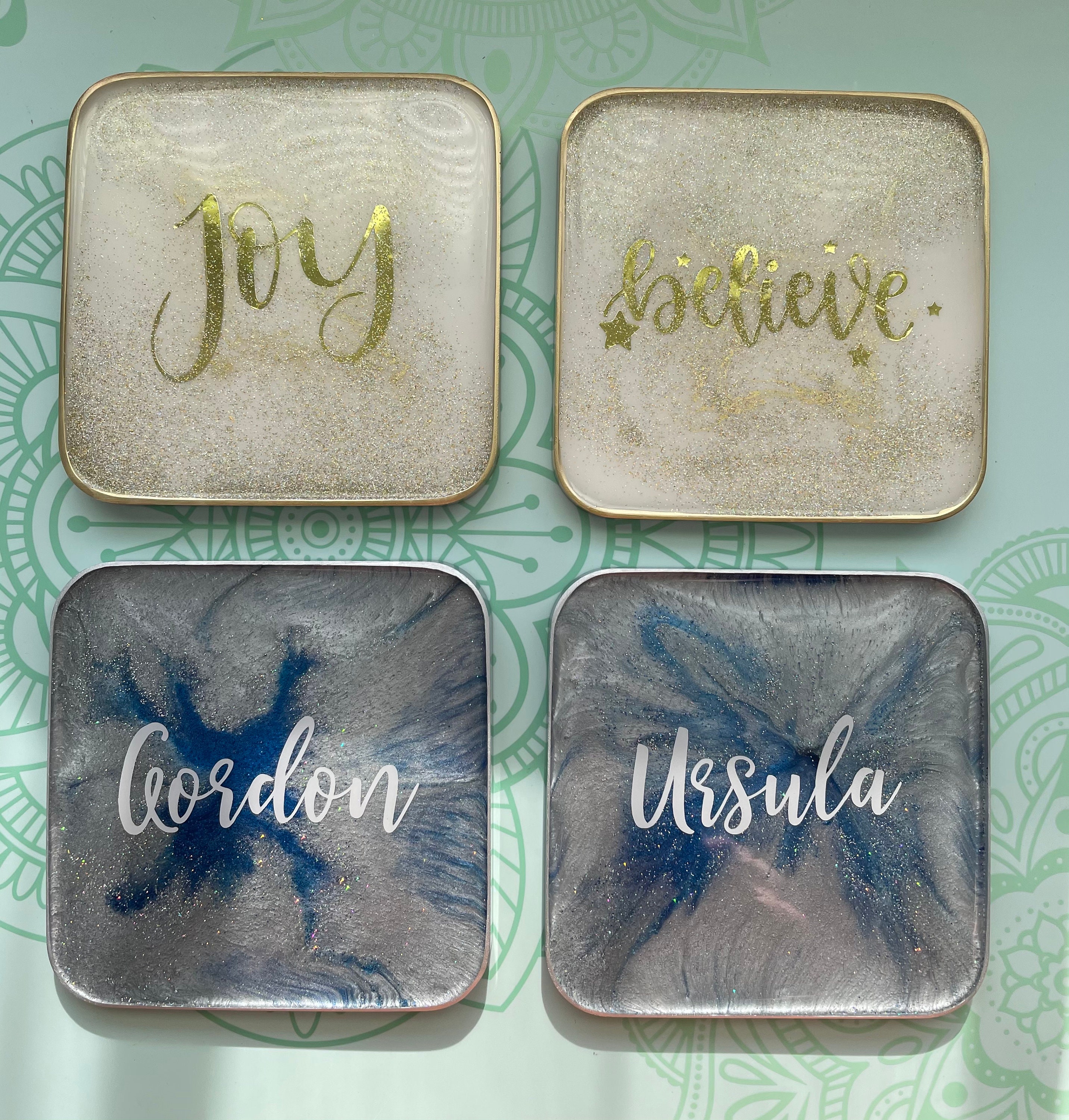 Personalized Coasters, Resin - Etsy