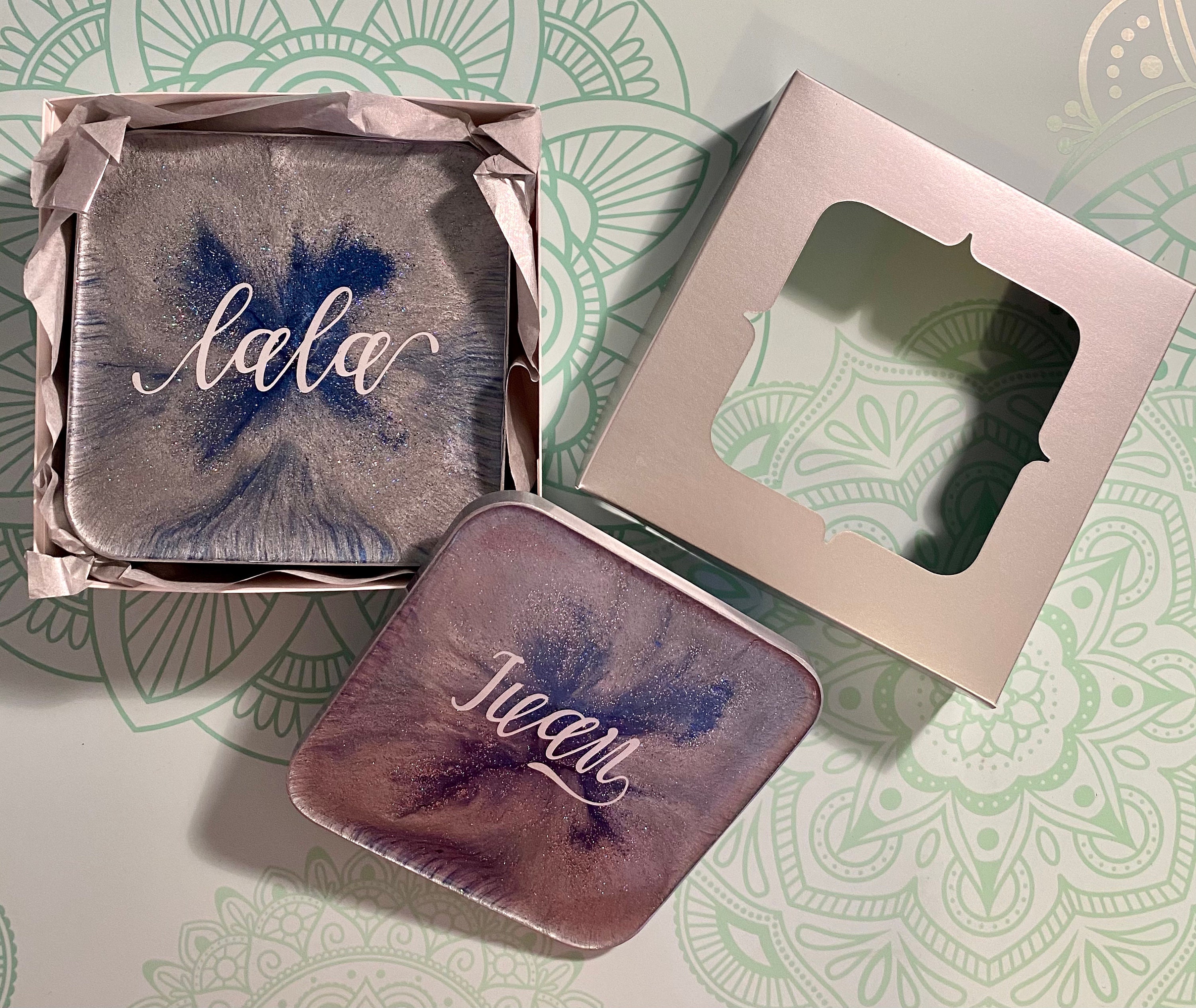 Personalized Coasters, Resin - Etsy