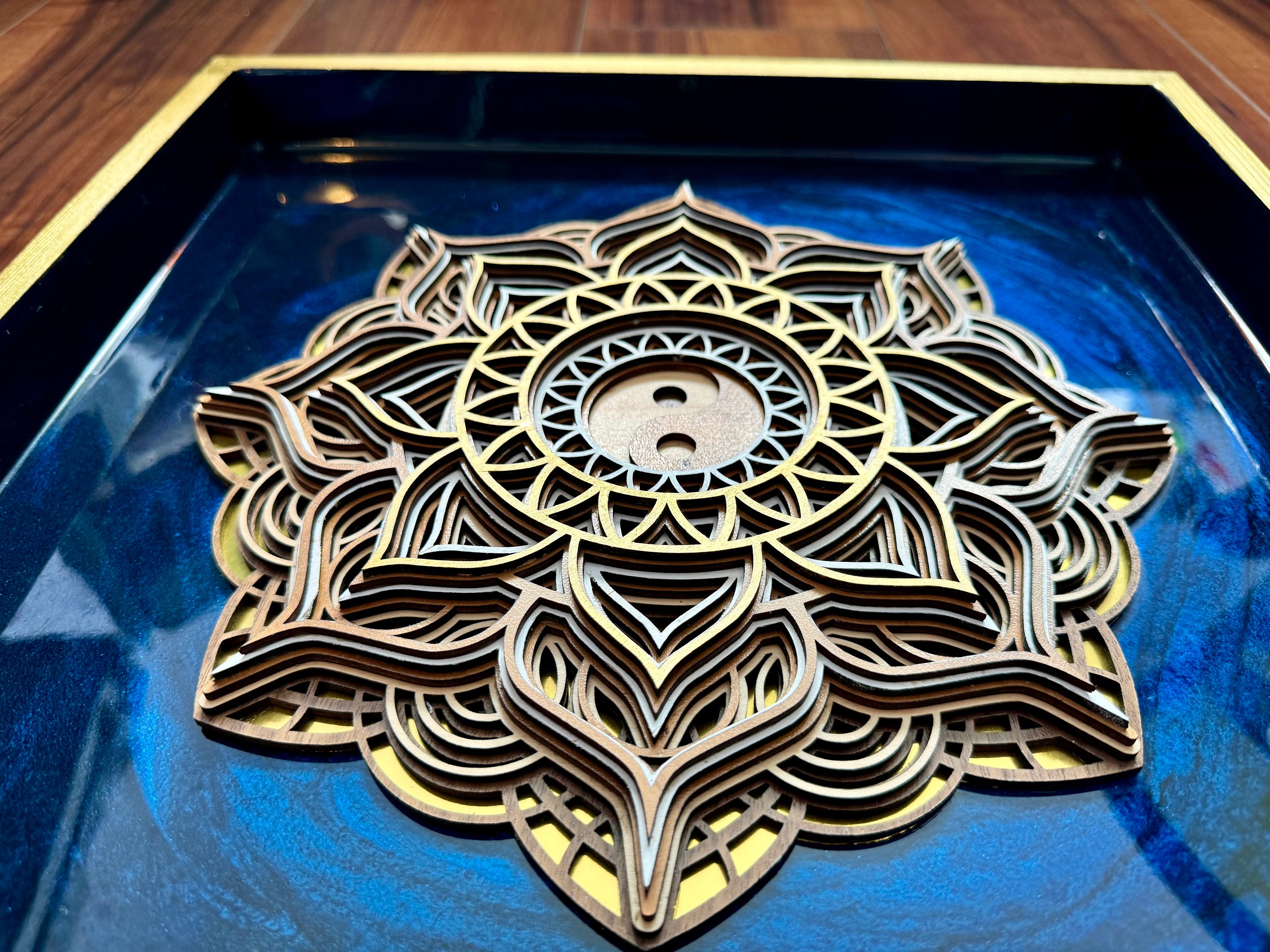 Yin Yang 3D Layer Mandala - Etsy
