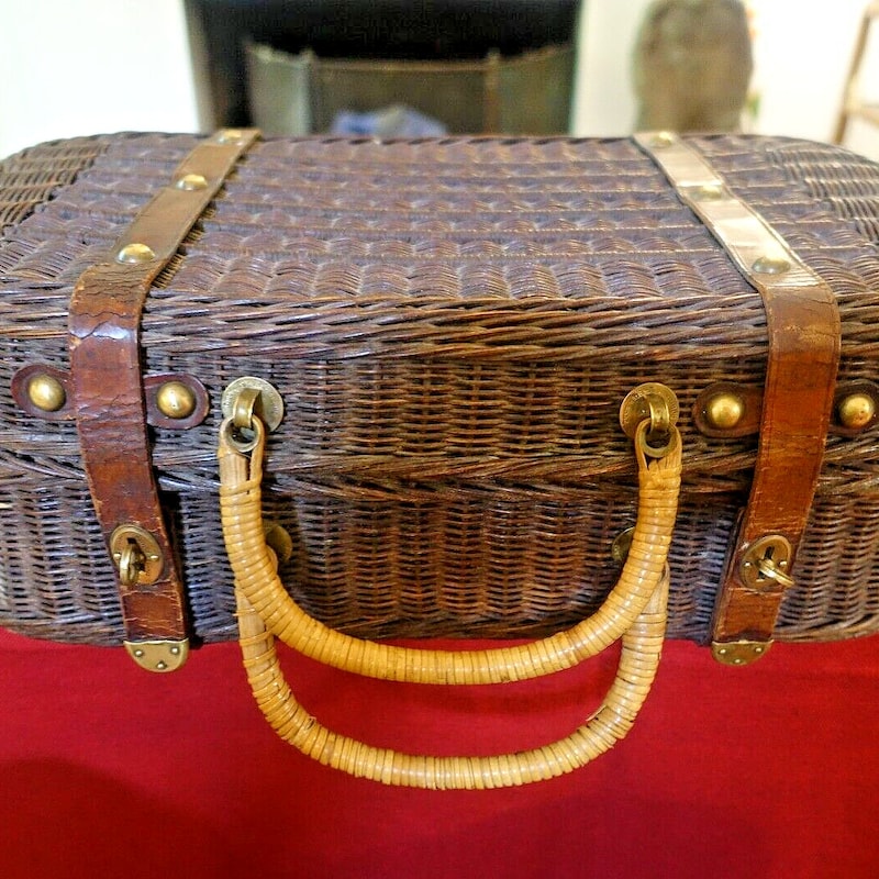 Rattan Wicker Suitcase - Etsy