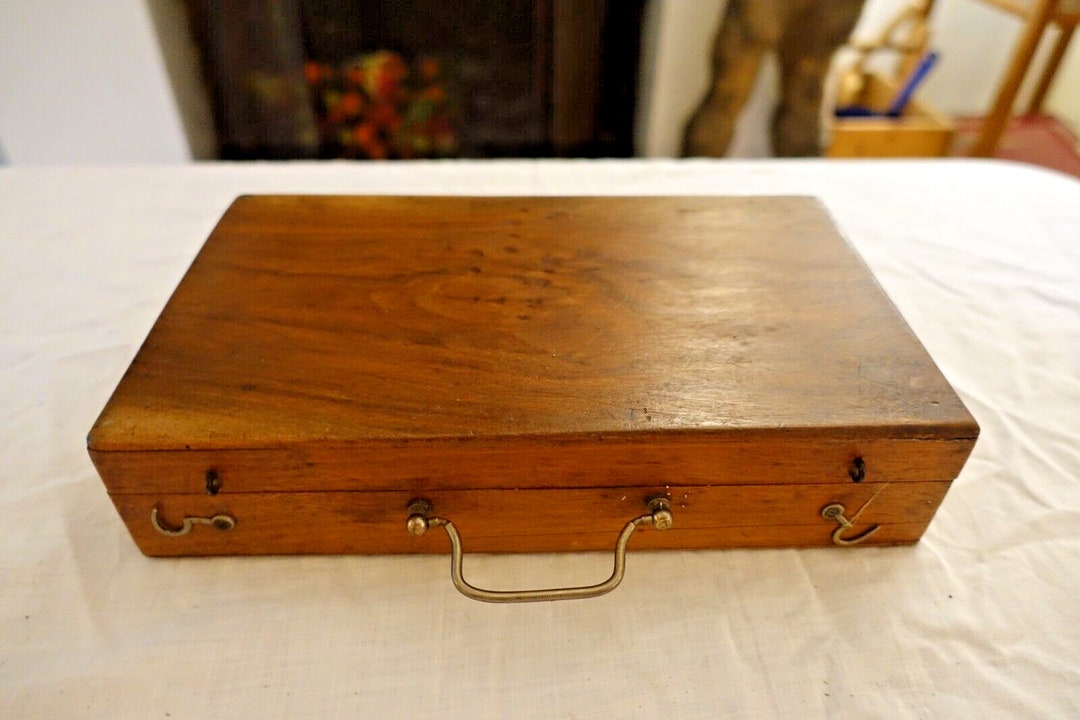 Pretty Briefcase Box Painter Box XIX Vintage Fruit Wood - Etsy