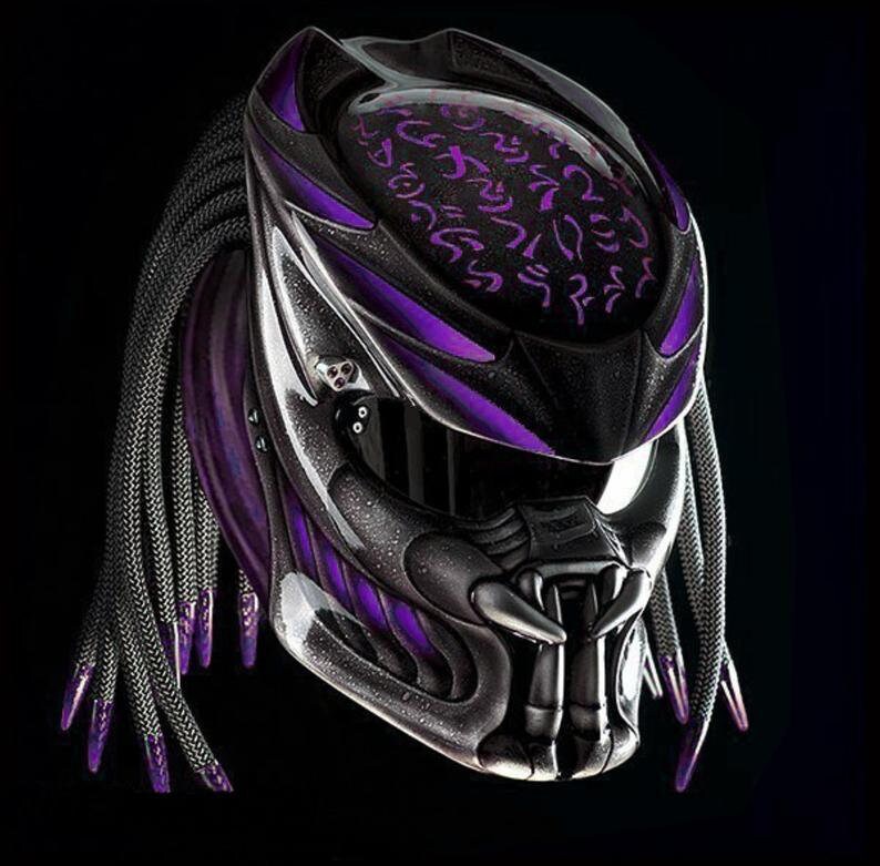 Purple Great Predator Helmet Motorcycle ECE and Dot - Etsy