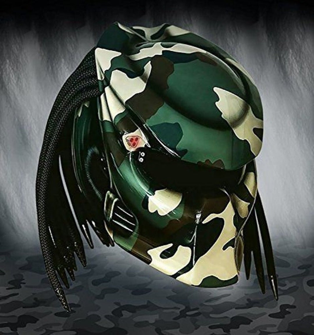 Black Army Helmet Predator Motorcycle Dot ECE - Etsy
