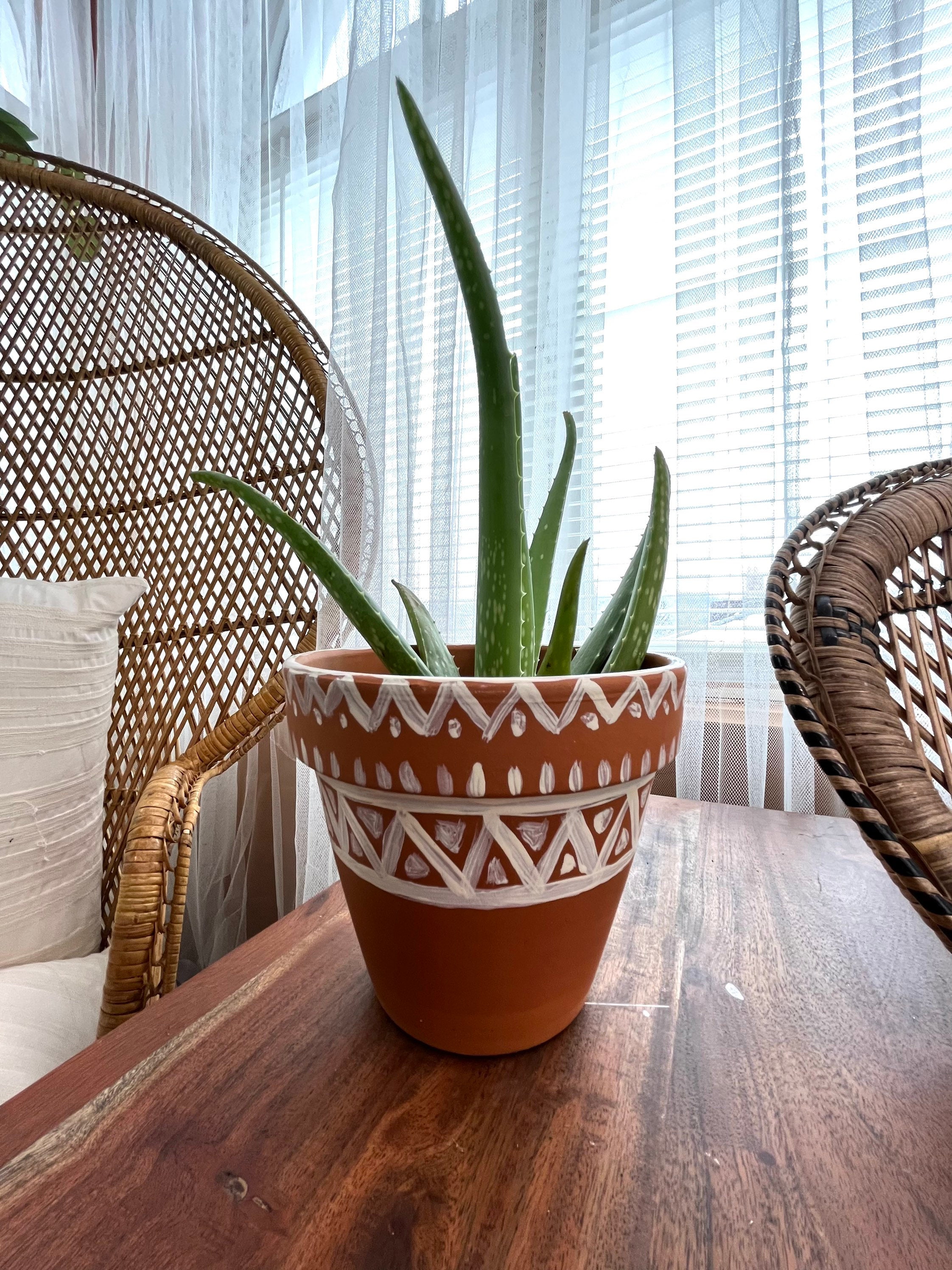 Boho Flower Pot, Bohemian Pots, Plant Pots, Unique Plant Pots ...