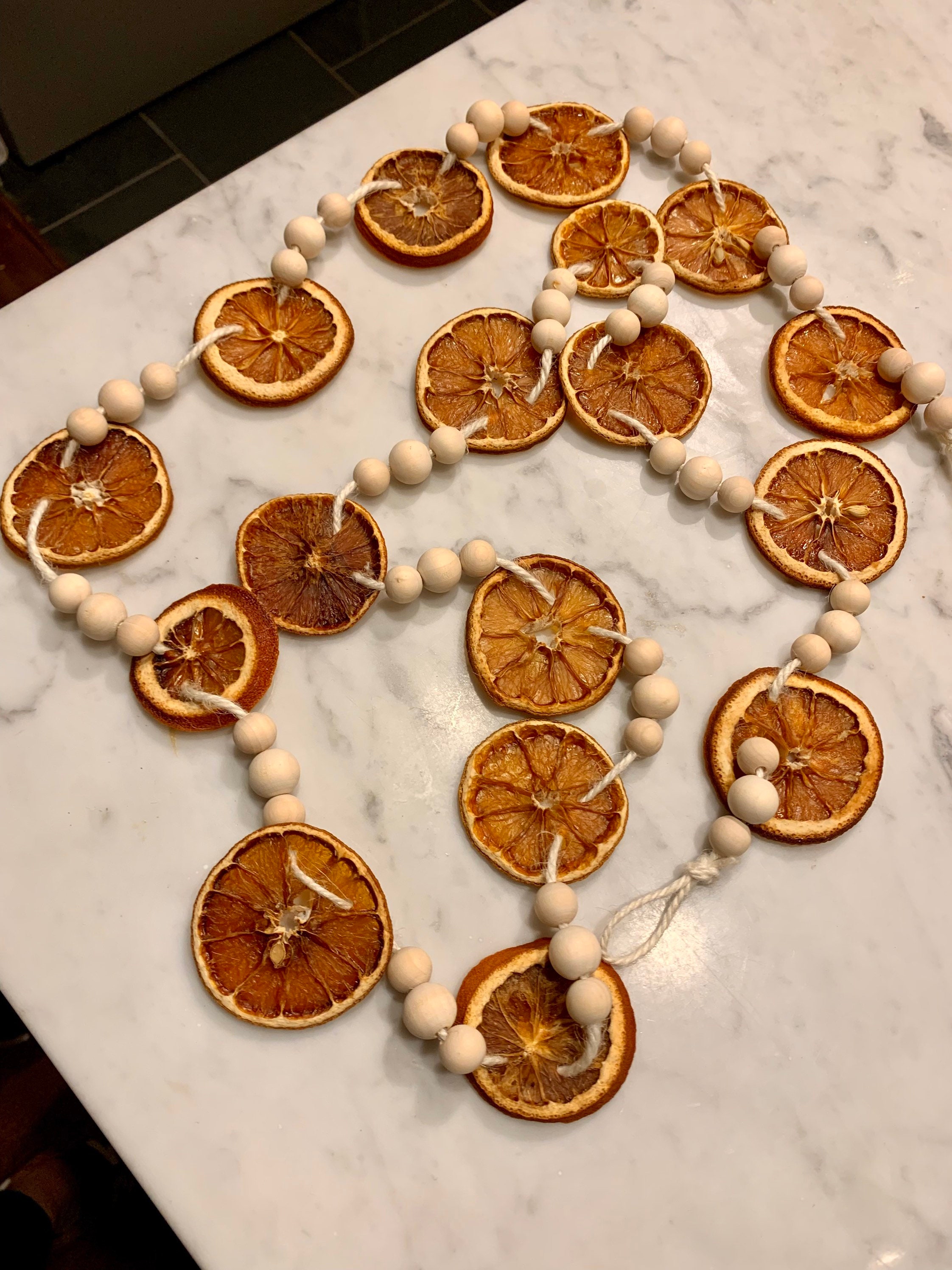 Dried Orange Garland Orange Garland Natural Christmas | Etsy