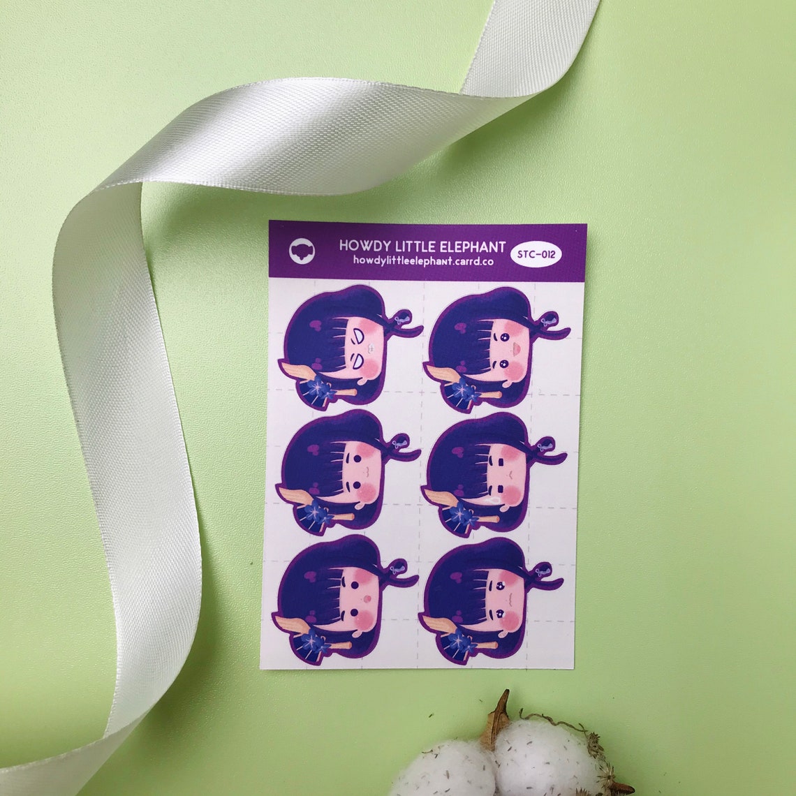 Genshin Impact Raiden Shogun Cute Emoji Sticker Sheet A7/ | Etsy Ireland