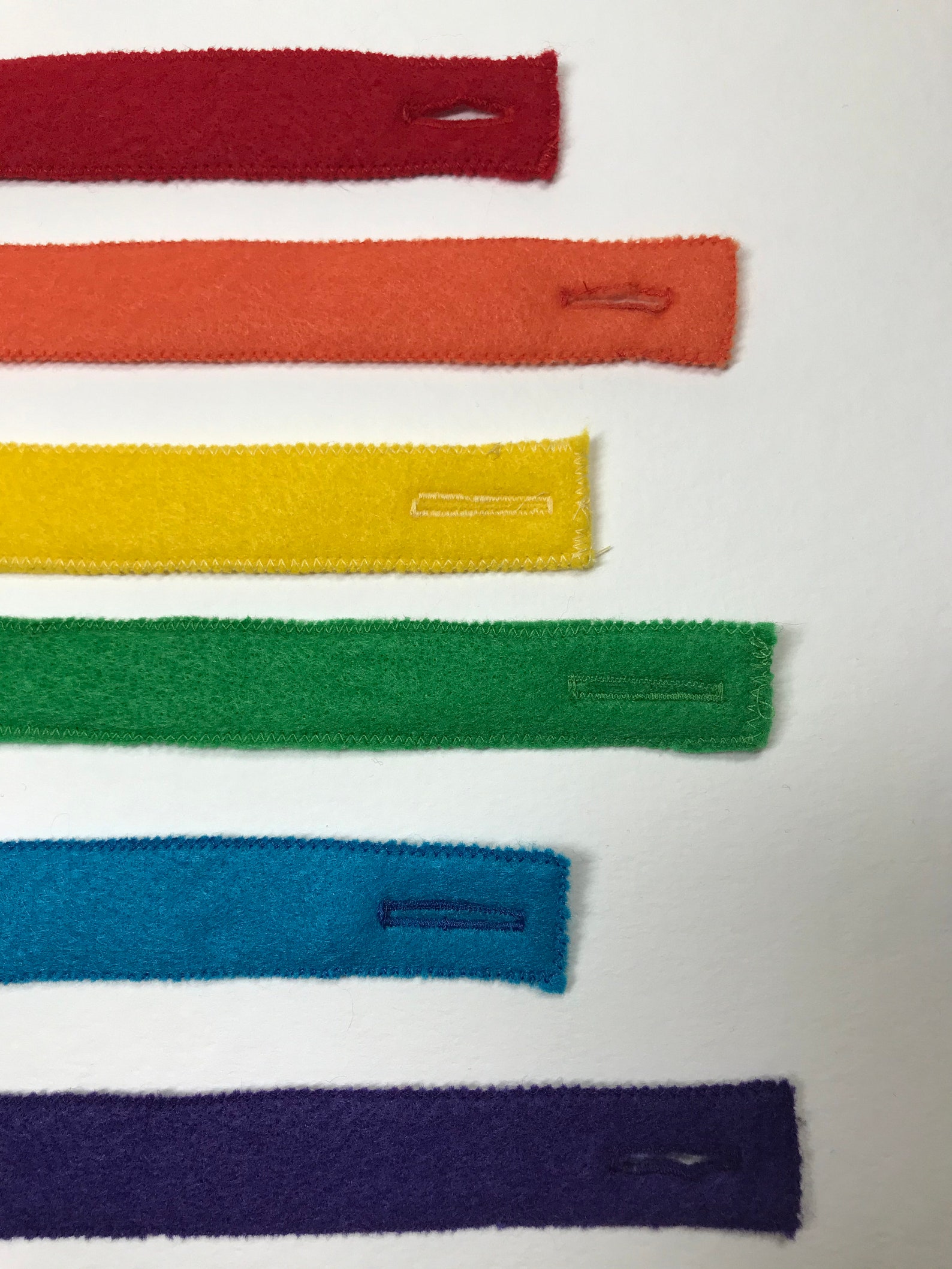 Rainbow Felt Button Chain - Etsy