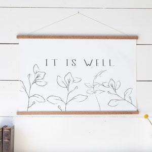 Scripture Sign It is Well Sign Living Room Sign Hanging - Etsy