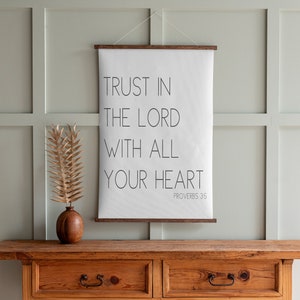 Trust in the Lord | Proverbs 35 | Canvas Hanging | Bible Verse Signs ...