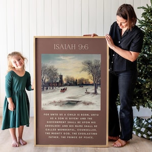 Christmas Bible Verse Art | Vintage Christmas Scene With Scripture ...