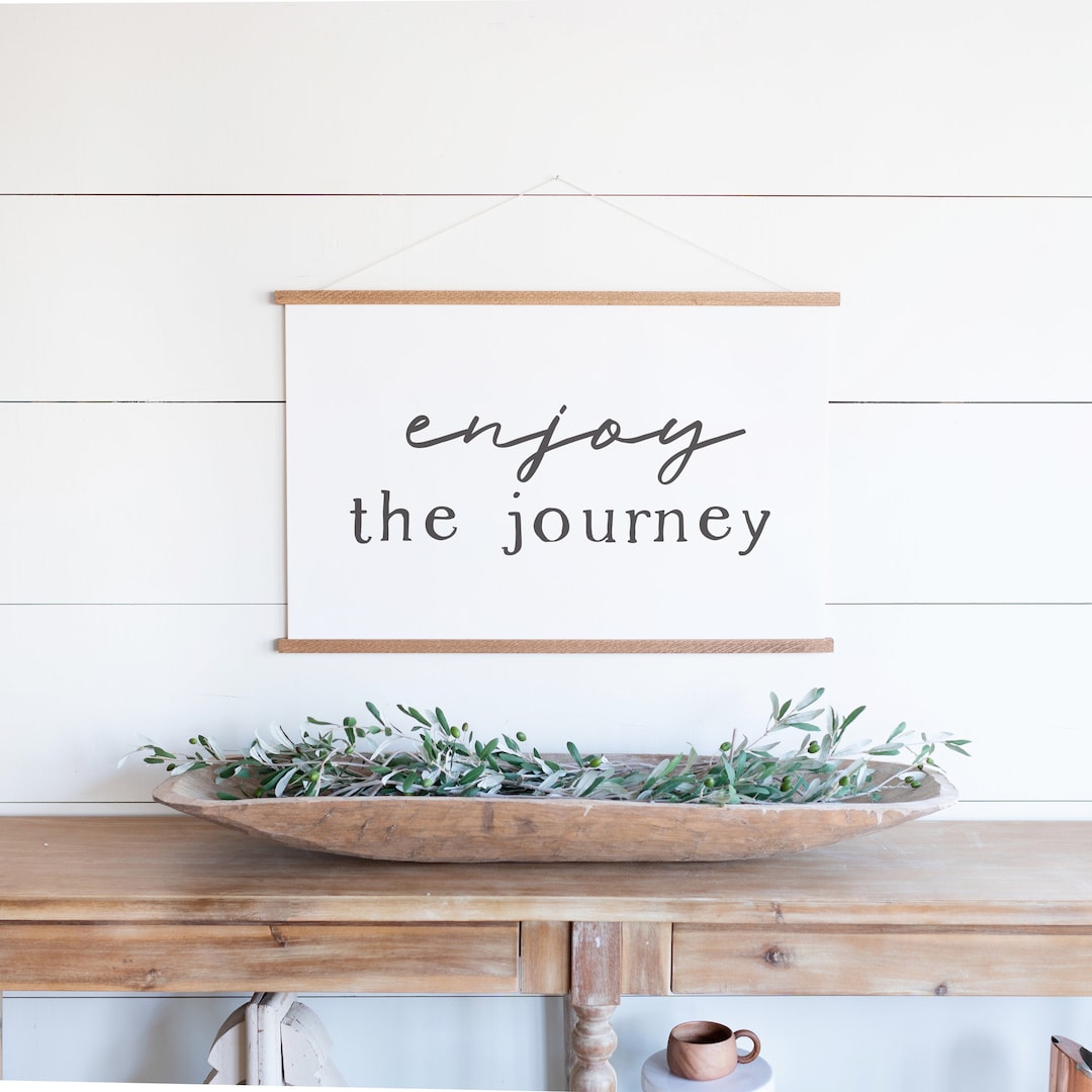 Enjoy the Journey Sign Christian Signs Hanging Canvas - Etsy