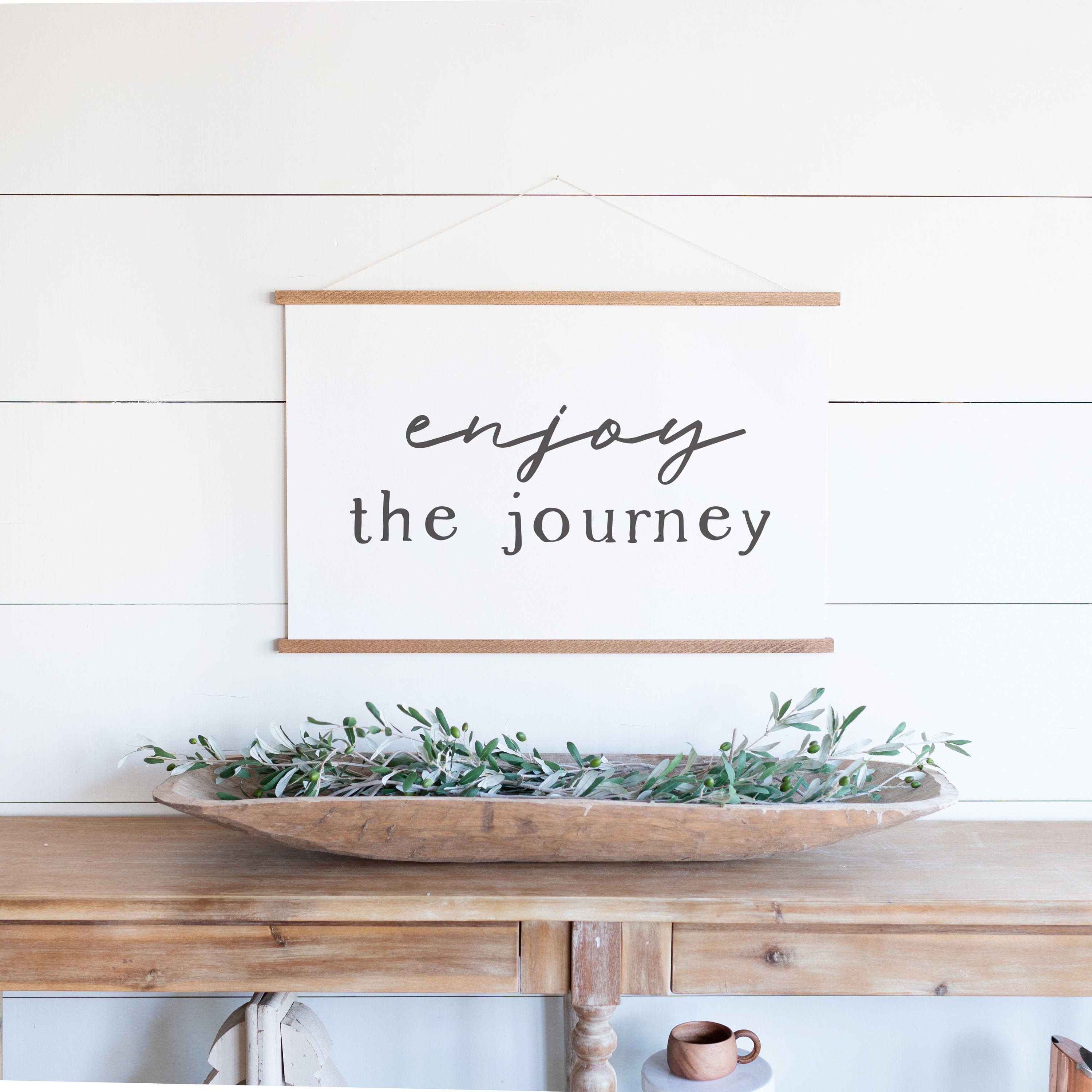Enjoy the Journey Sign Christian Signs Hanging Canvas | Etsy UK