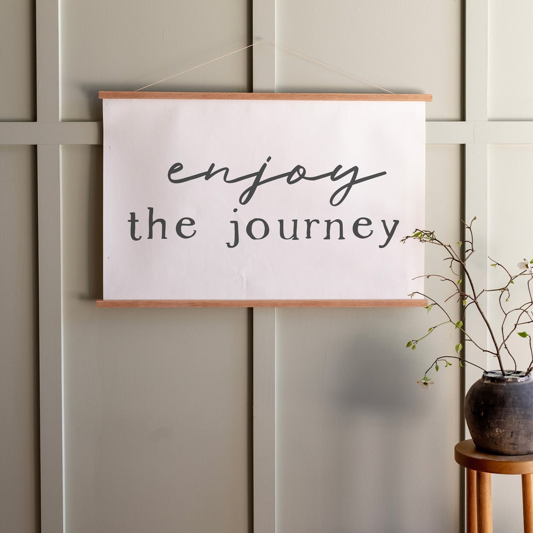 Enjoy the Journey Sign | Christian Signs | Hanging Canvas | Living Room ...