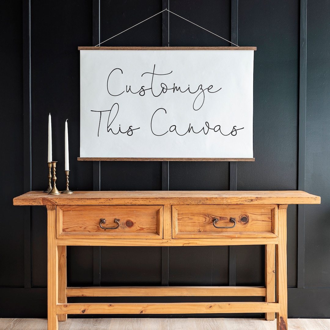 Custom Canvas Hanging Sign: Personalized Wall Decor - Etsy