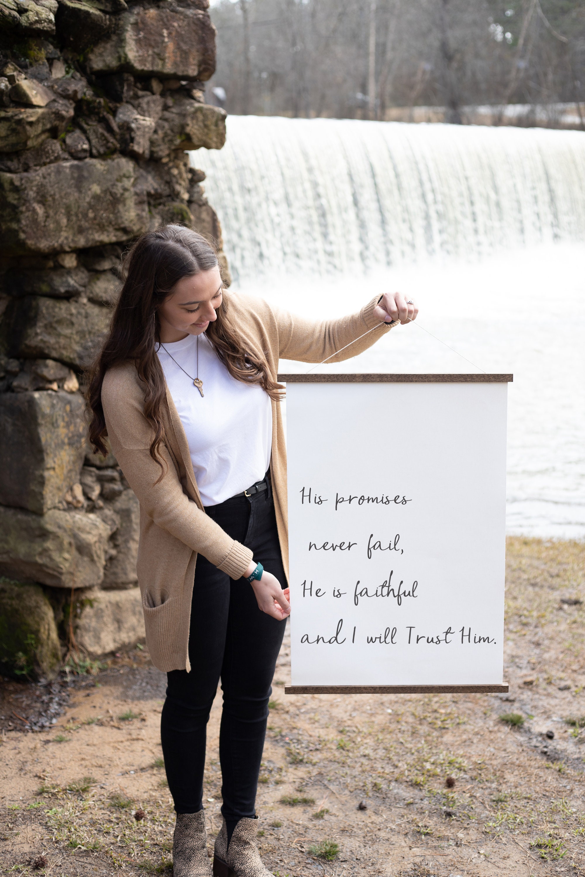 Living Room Sign His Promises Never Fail Canvas Hanging | Etsy