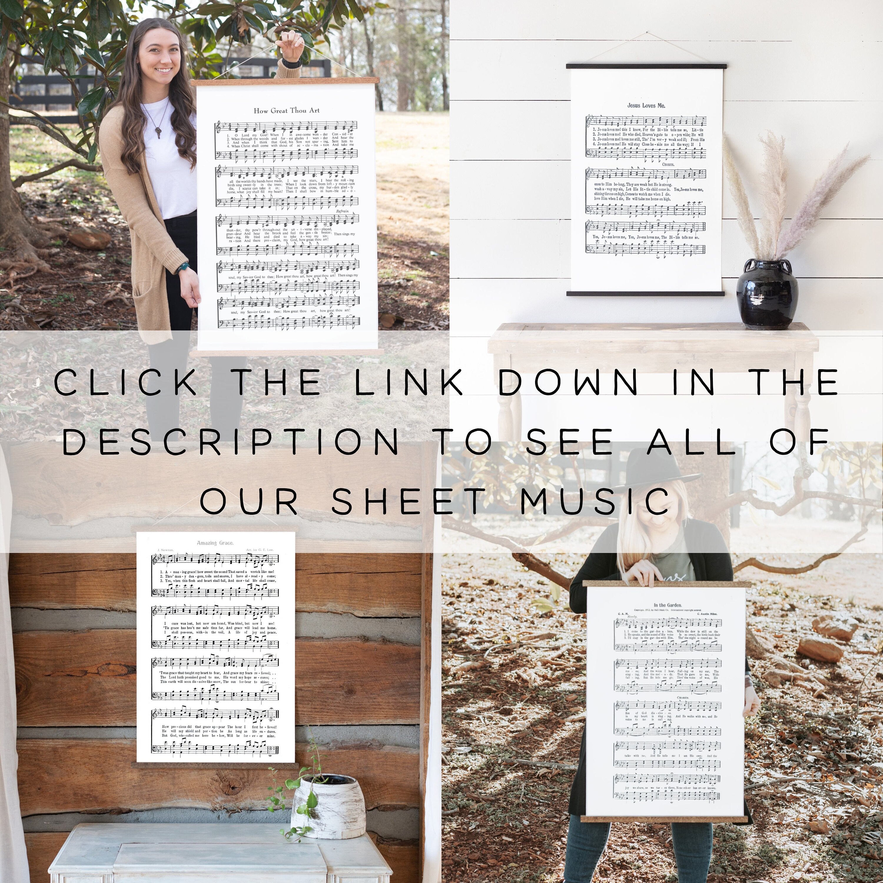 Sheet Music Sign Hymn Sign Blessed Assurance Canvas Sign | Etsy