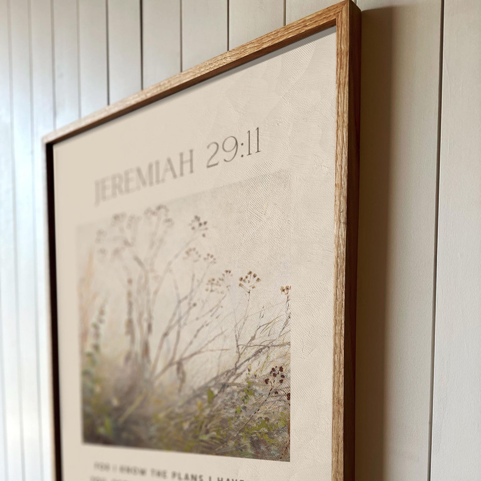 Jeremiah 29:11 Modern Christian Wall Art | Cotton Canvas Print, Framed ...