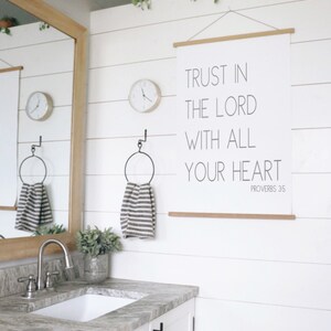 Trust in the Lord | Proverbs 35 | Canvas Hanging | Bible Verse Signs ...