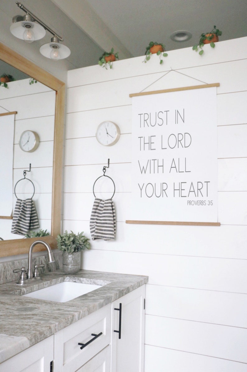 Trust in the Lord Proverbs 35 Canvas Hanging Bible Verse | Etsy