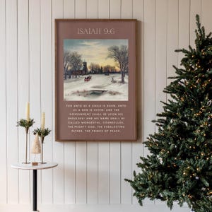 Christmas Bible Verse Art | Vintage Christmas Scene With Scripture ...