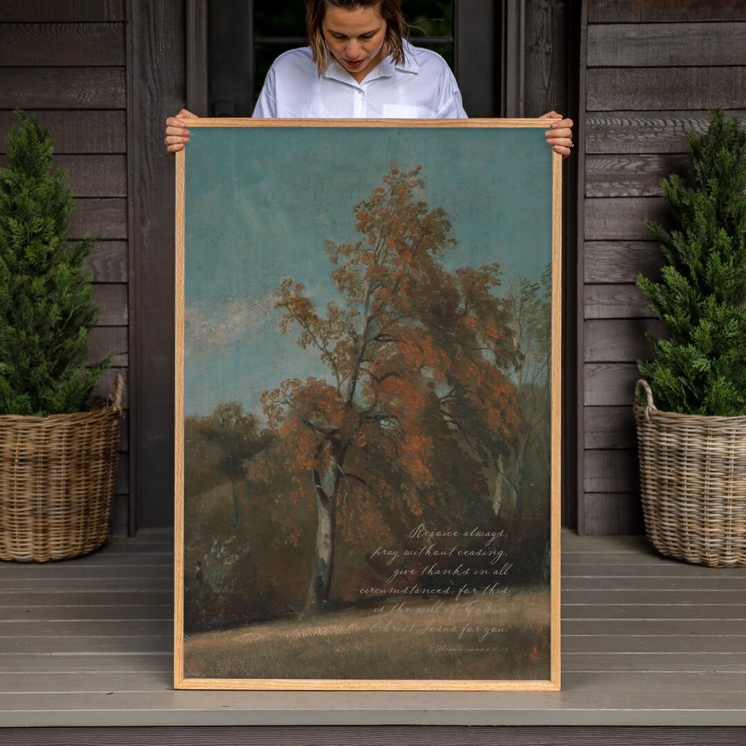 Fall Tree Art Print: Vintage Christian Wall Decor | F727 - Etsy
