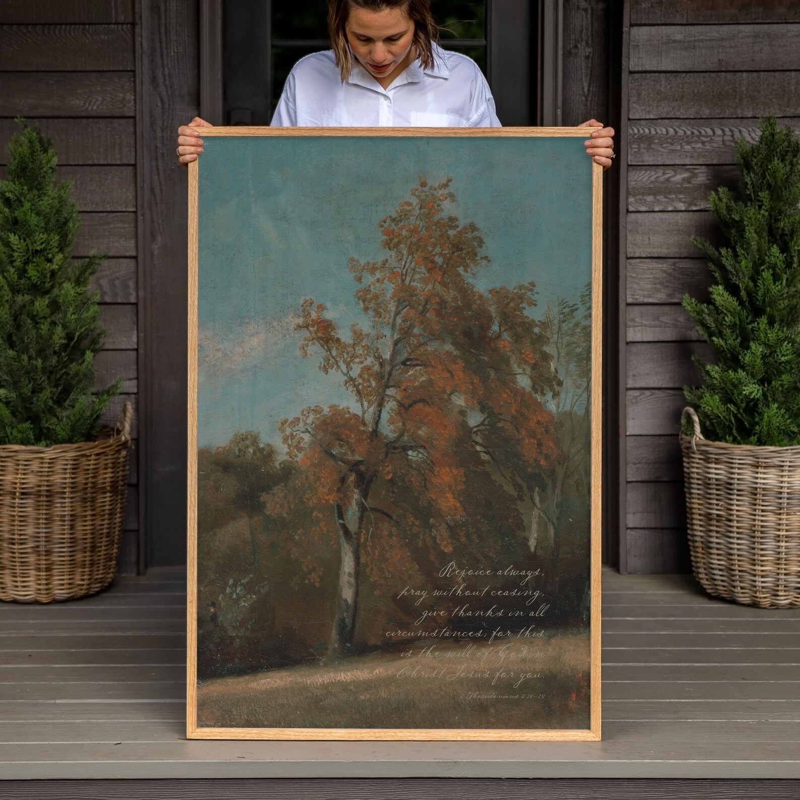 Fall Tree Art Print: Vintage Christian Wall Decor | F727 - Etsy