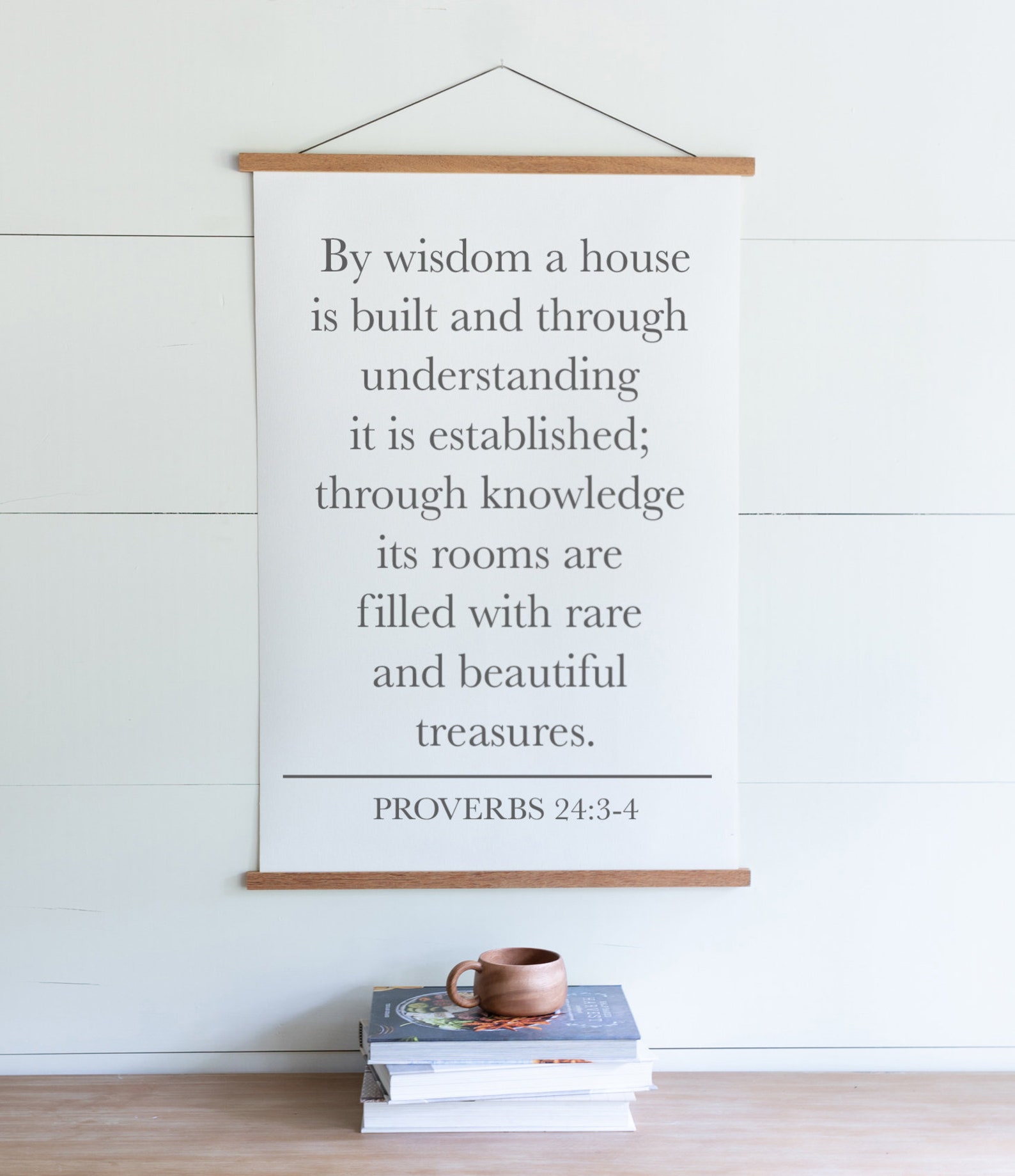 Proverbs 24 3 4 Bible Verse Signs Canvas Hanging Living | Etsy