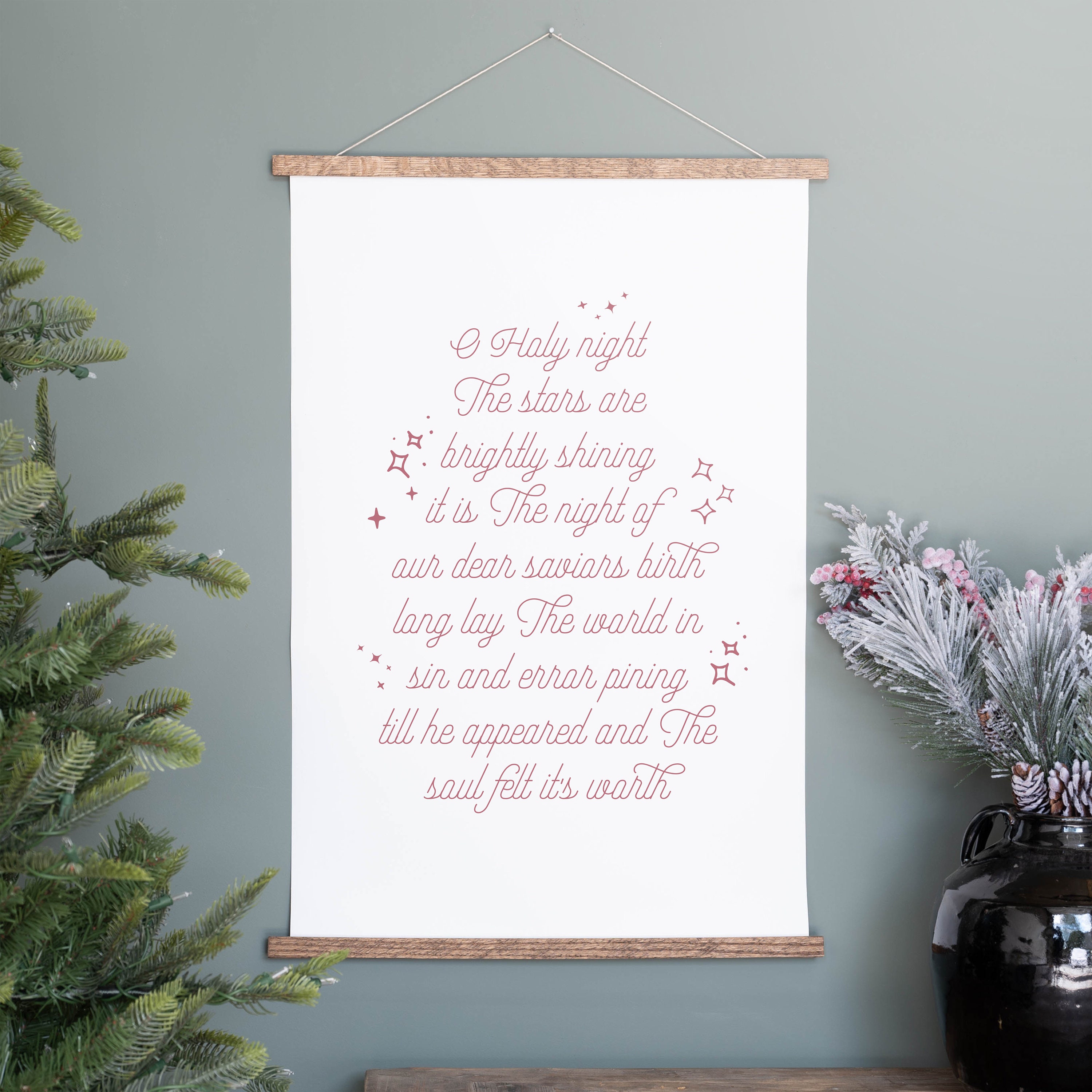 Christmas Signs O Holy Night Sign Christmas Canvas Hanging - Etsy