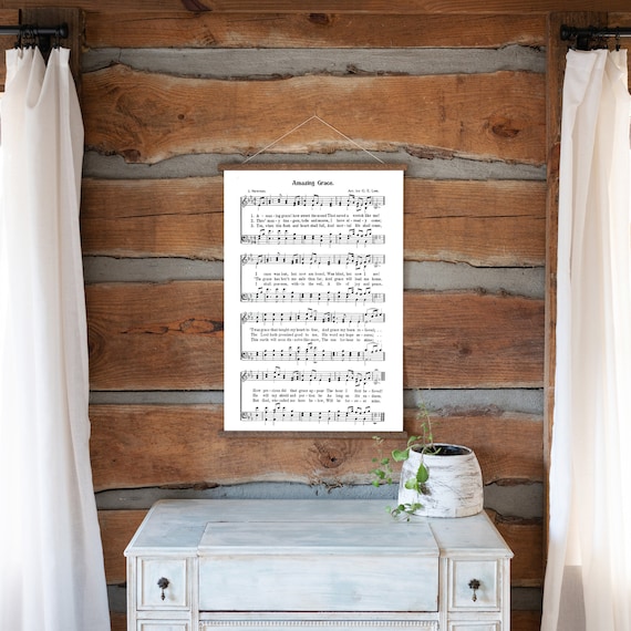 Amazing Grace Sign Song Lyric Gift Amazing Grace Sheet | Etsy