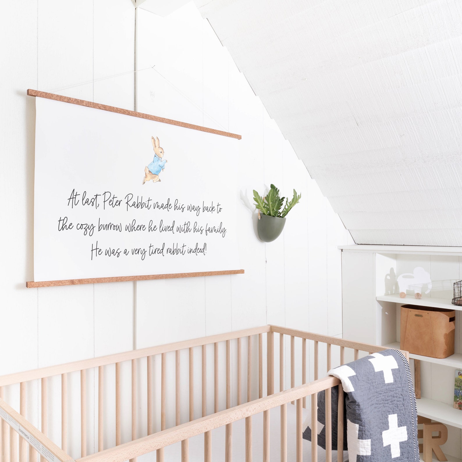 Peter Rabbit Canvas Print | Tired Rabbit Quote Nursery Decor | 330 - Etsy
