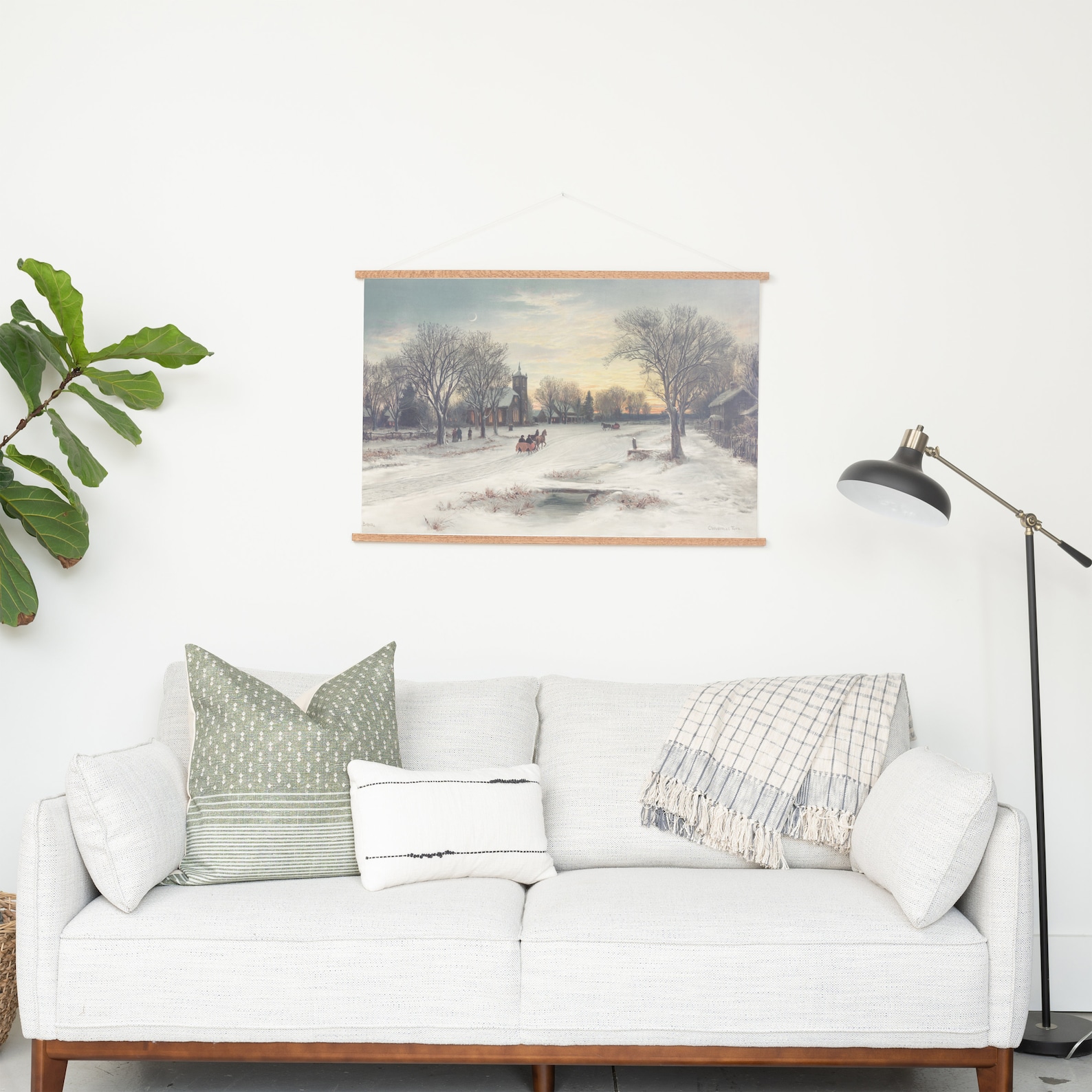 Christmas Eve Art Holiday Decor Hanging Canvas Living - Etsy