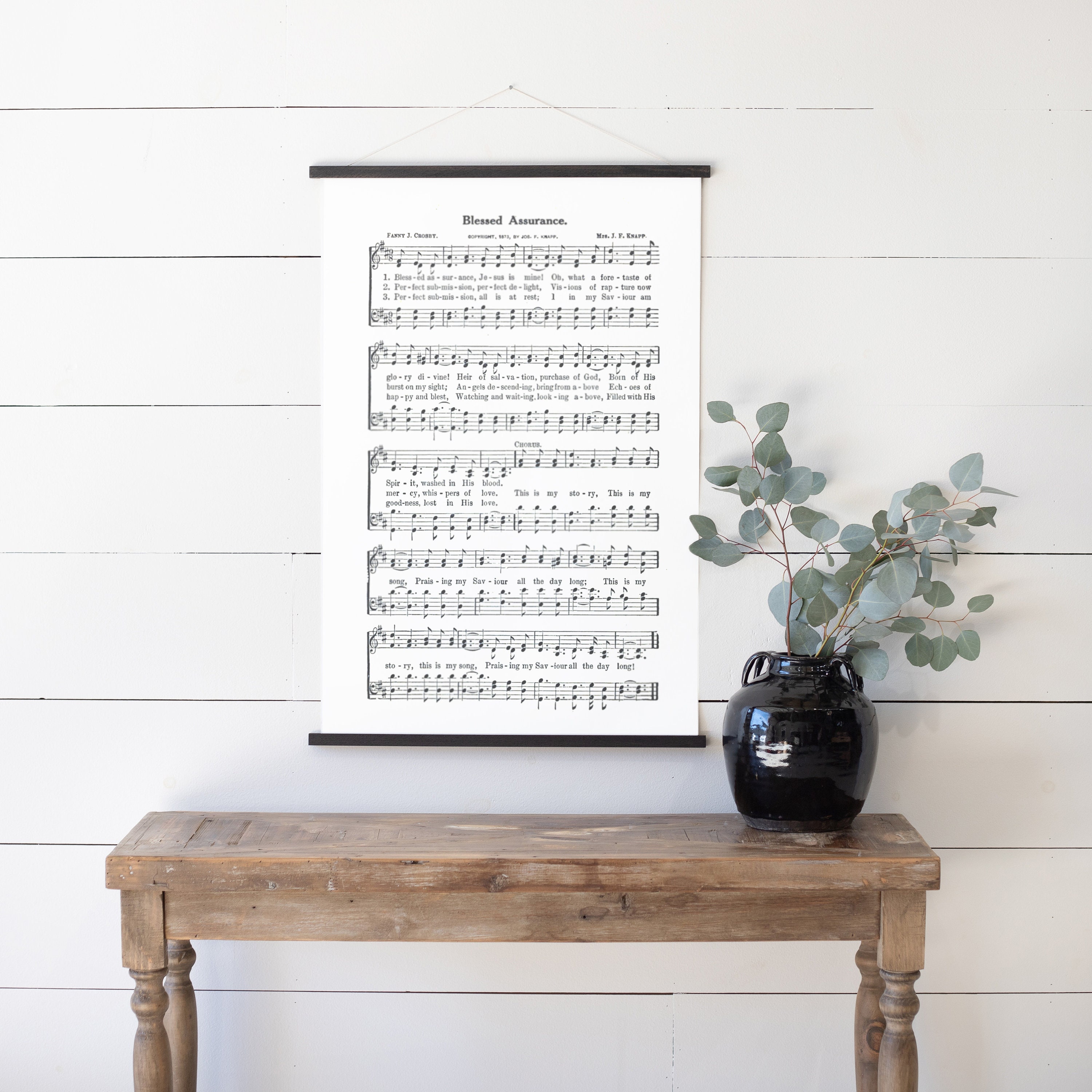 Sheet Music Sign Hymn Sign Blessed Assurance Canvas Sign | Etsy